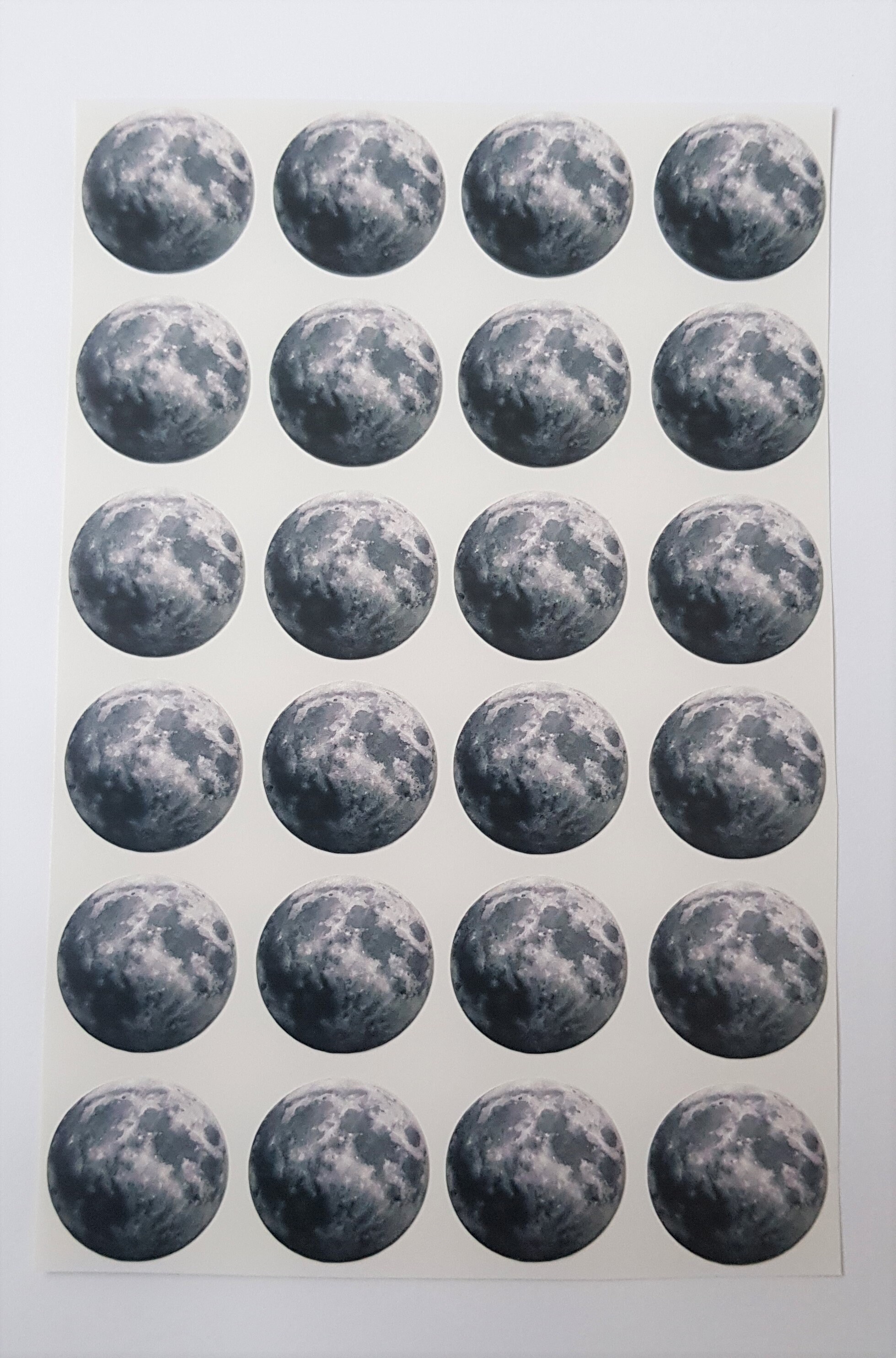 Full Moon Stickers Moon Phase Stickers Planet Sticker Space - Etsy