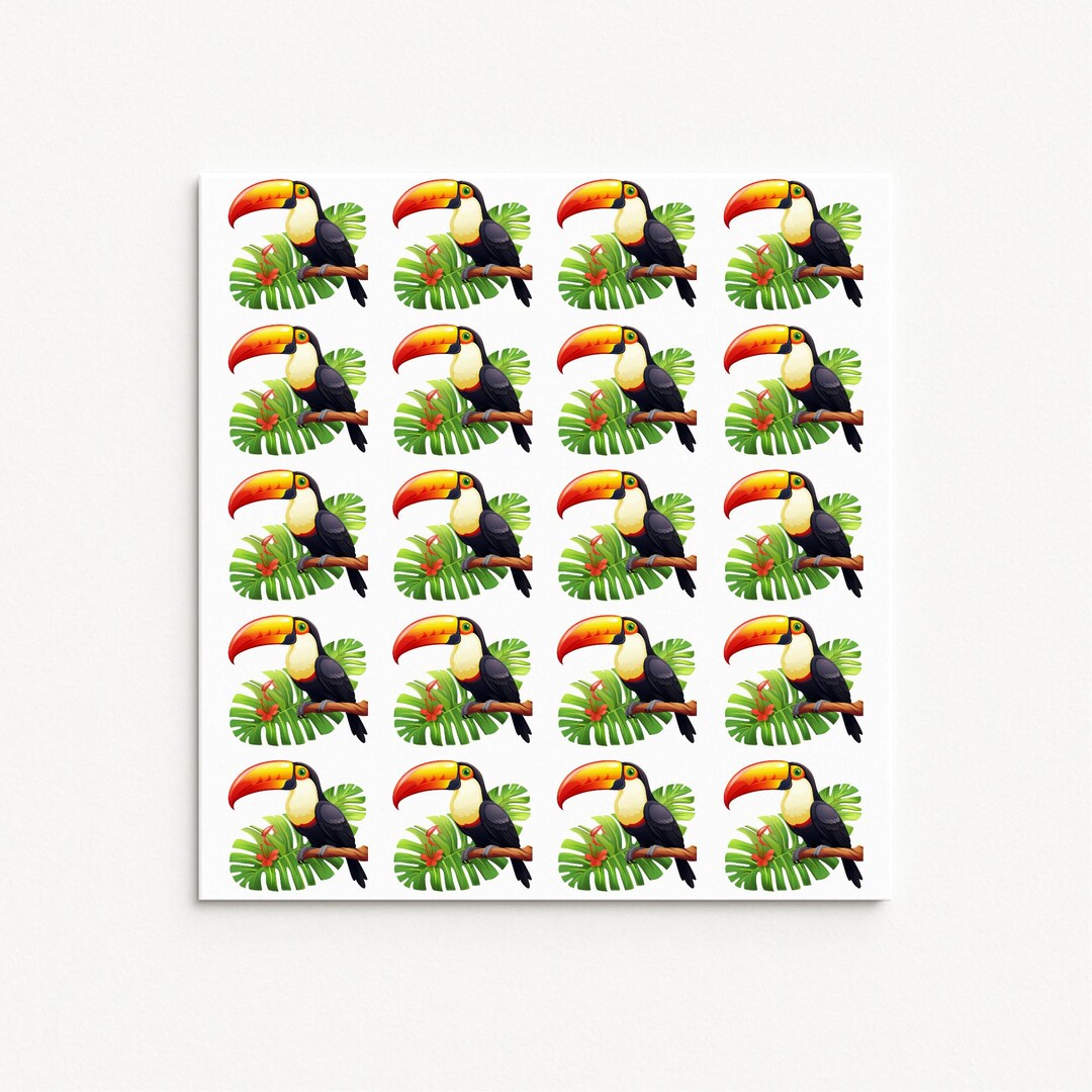 Toucan Stickers, Jungle Birds, Planner Stickers, Tropical Bird Stickers ...