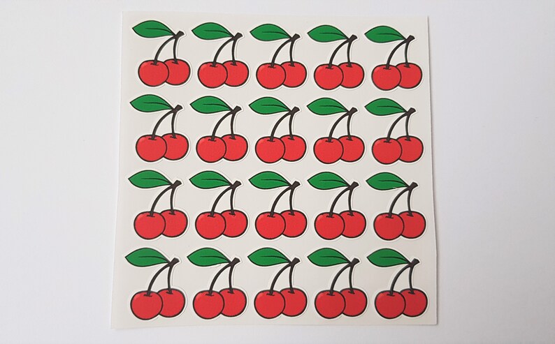 Cherry Stickers Berry Stickers Fruit Decor Stickers Planner - Etsy