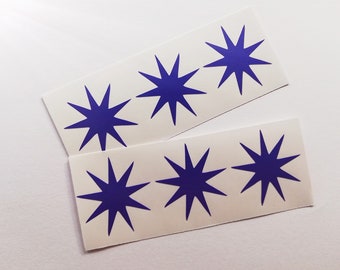 20 Christmas Star Stickers Star Decals Nursery Decor Wall | Etsy