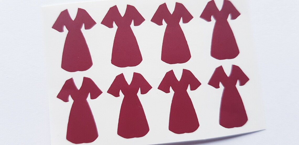 20 Dress Stickers Dress Decals Envelope Seals Party | Etsy