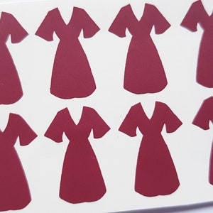 20 Dress Stickers, Dress Decals, Envelope Seals, Party Stickers, Dress ...