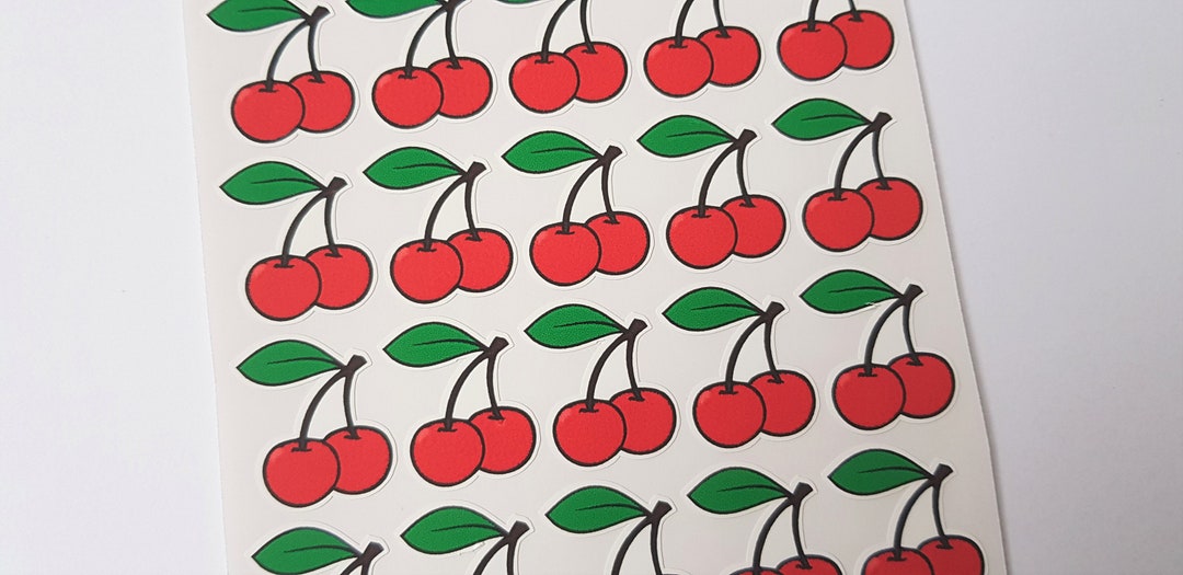 Cherry Stickers, Berry Stickers, Fruit Decor Stickers, Planner Stickers ...