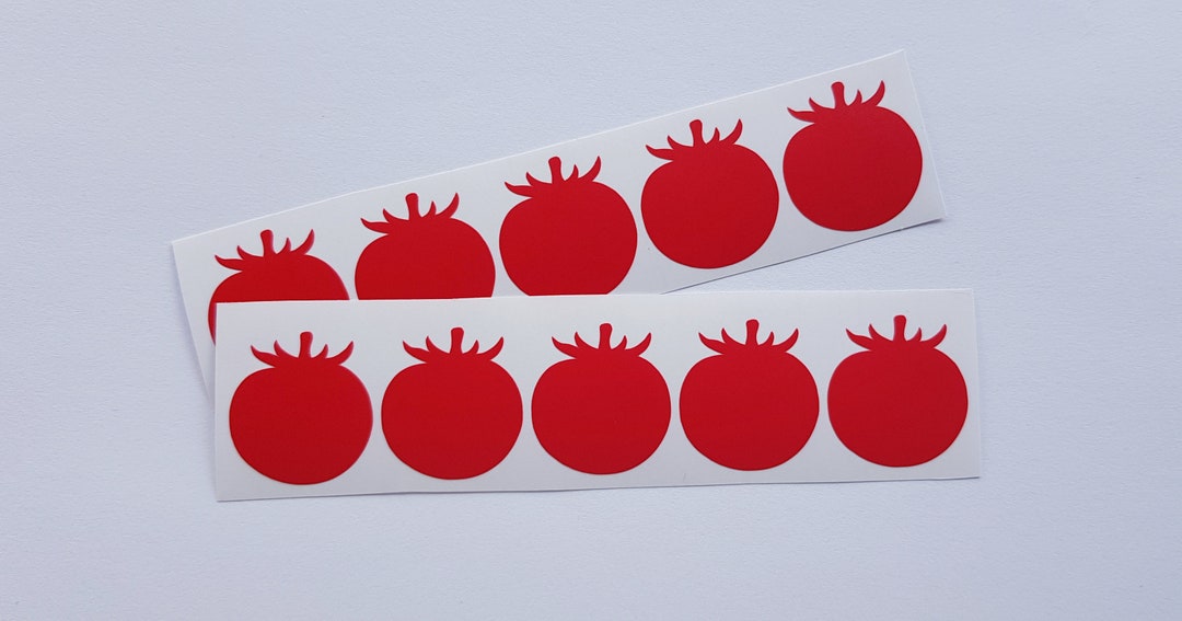 Tomato Vinyl Stickers: Kitchen Decor, Gardening, Foodie Gift (20-pack ...