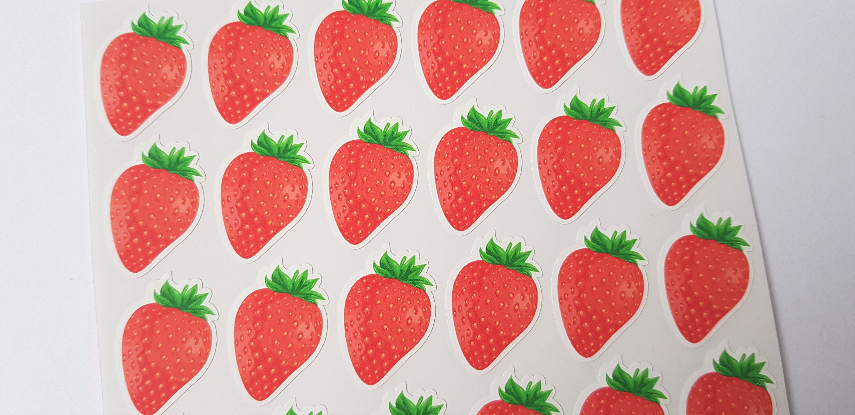 Strawberry Stickers Berry Stickers Fruit Decor Stickers - Etsy Sweden
