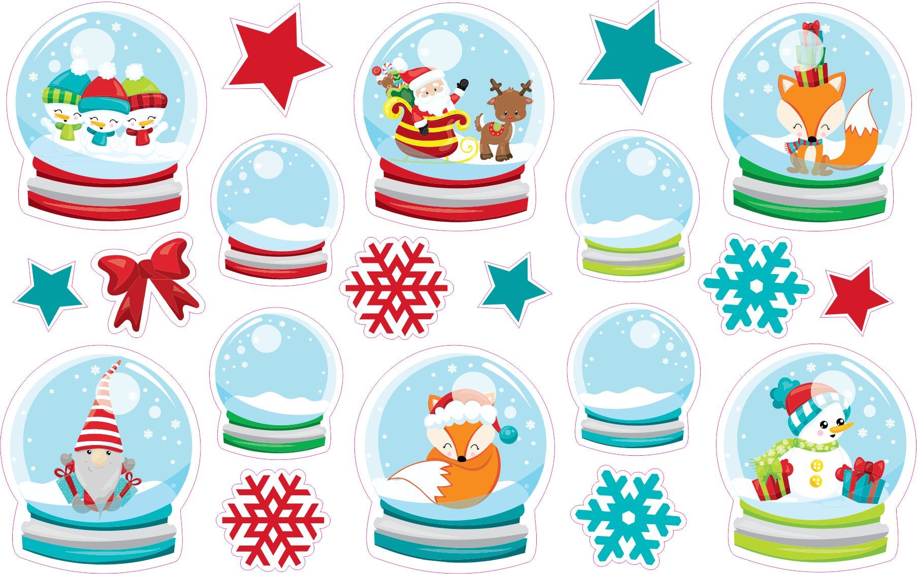 Snowball Christmas Stickers Gift Packaging Christmas Gift - Etsy Israel