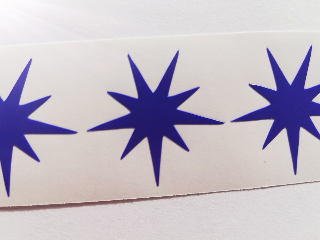 20 Christmas Star Stickers, Star Decals, Nursery Decor, Wall Decor ...