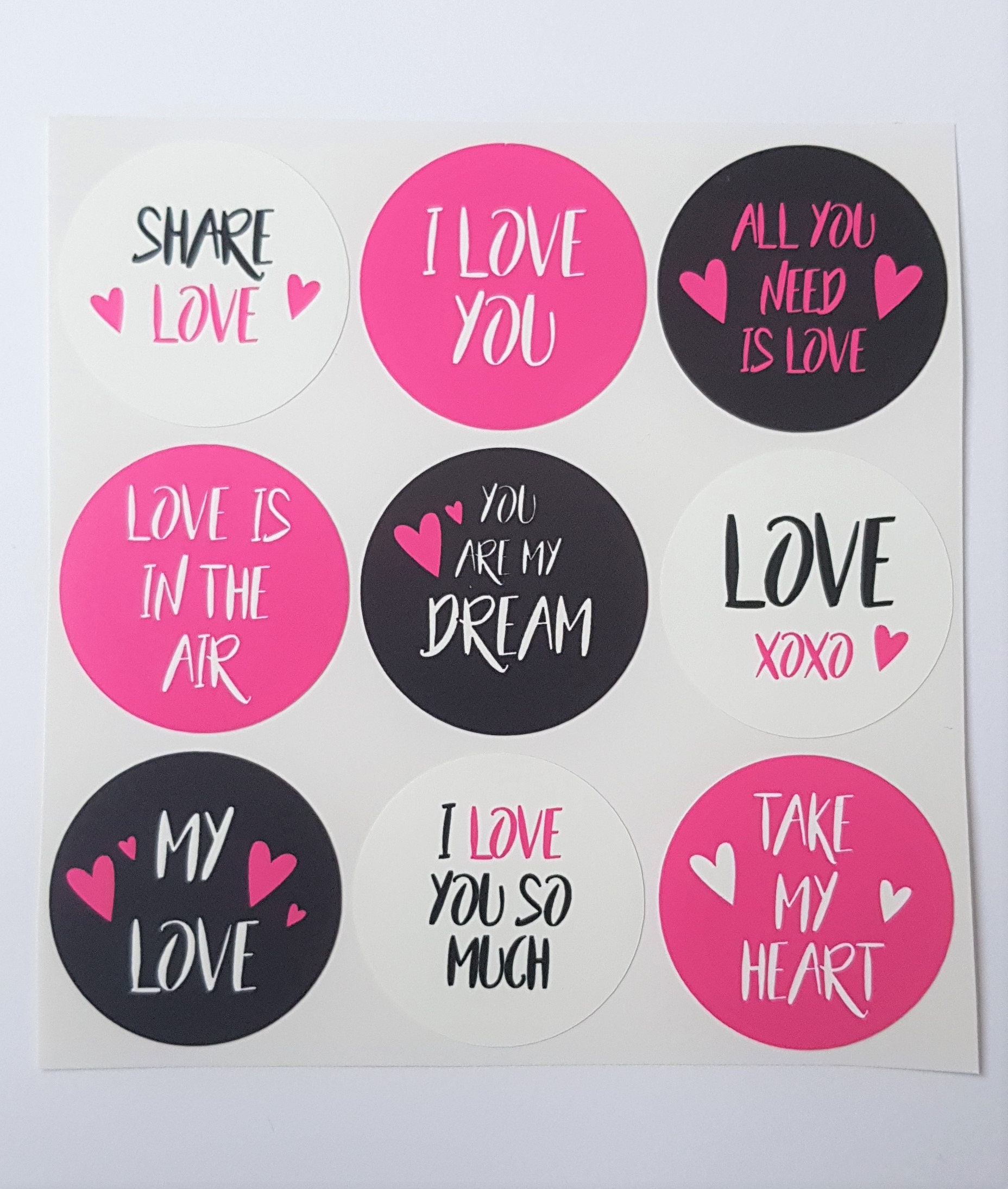 Love Stickers Valentines Day Vday Stickers Planner - Etsy