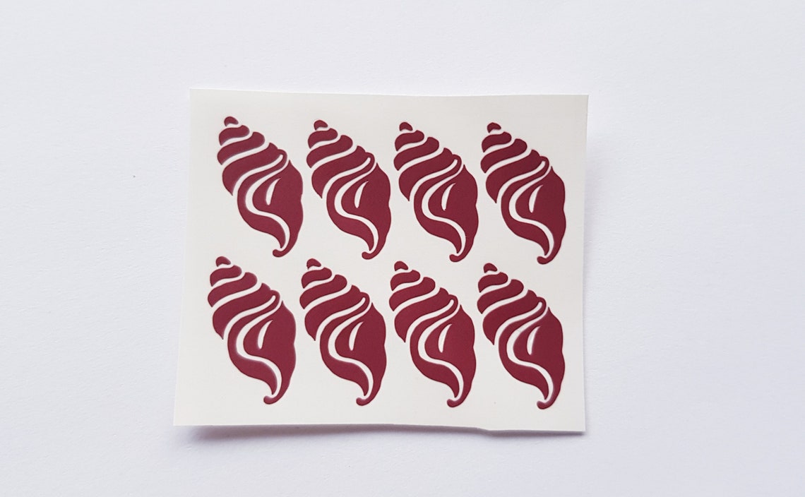 20 Seashell Decals Shell Stickers Shelldecal Seashell - Etsy