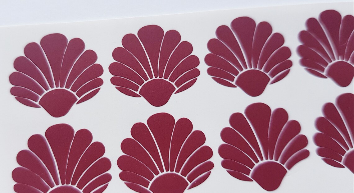 20 Seashell Decals Shell Stickers Shell Decal Seashell | Etsy