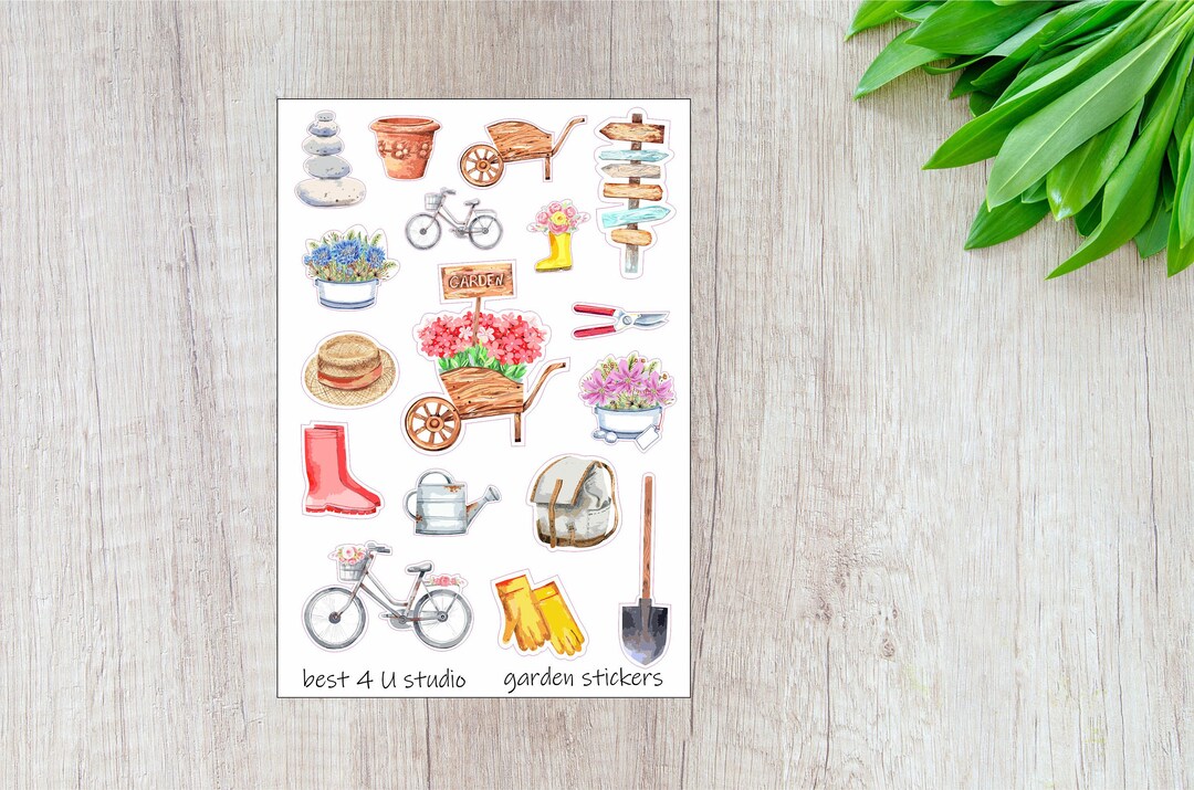 Garden Stickers, Gardening Decorative Stickers, Planner Stickers ...