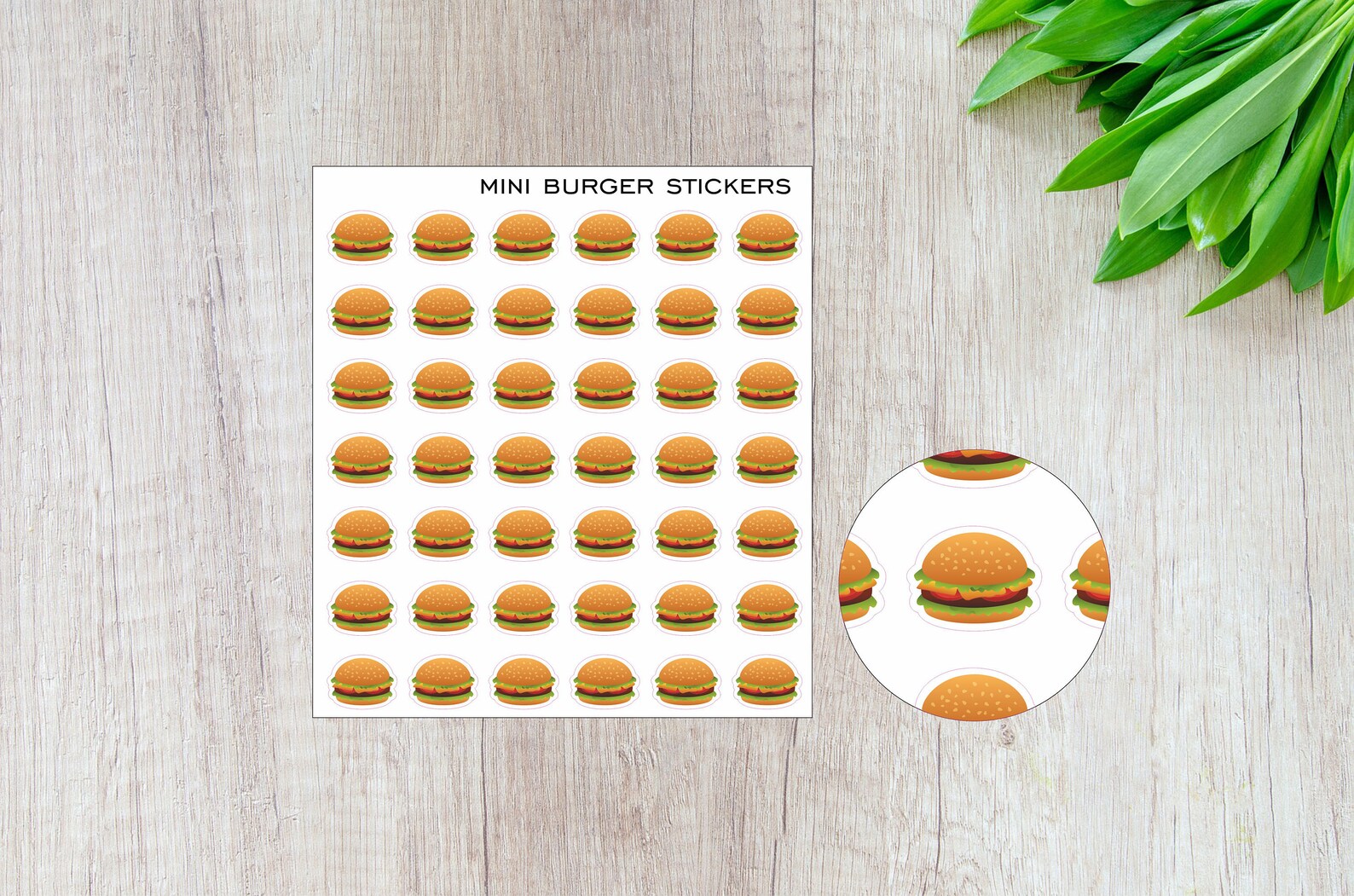 Mini Burger Stickers Icon Stickers Functional Stickers - Etsy