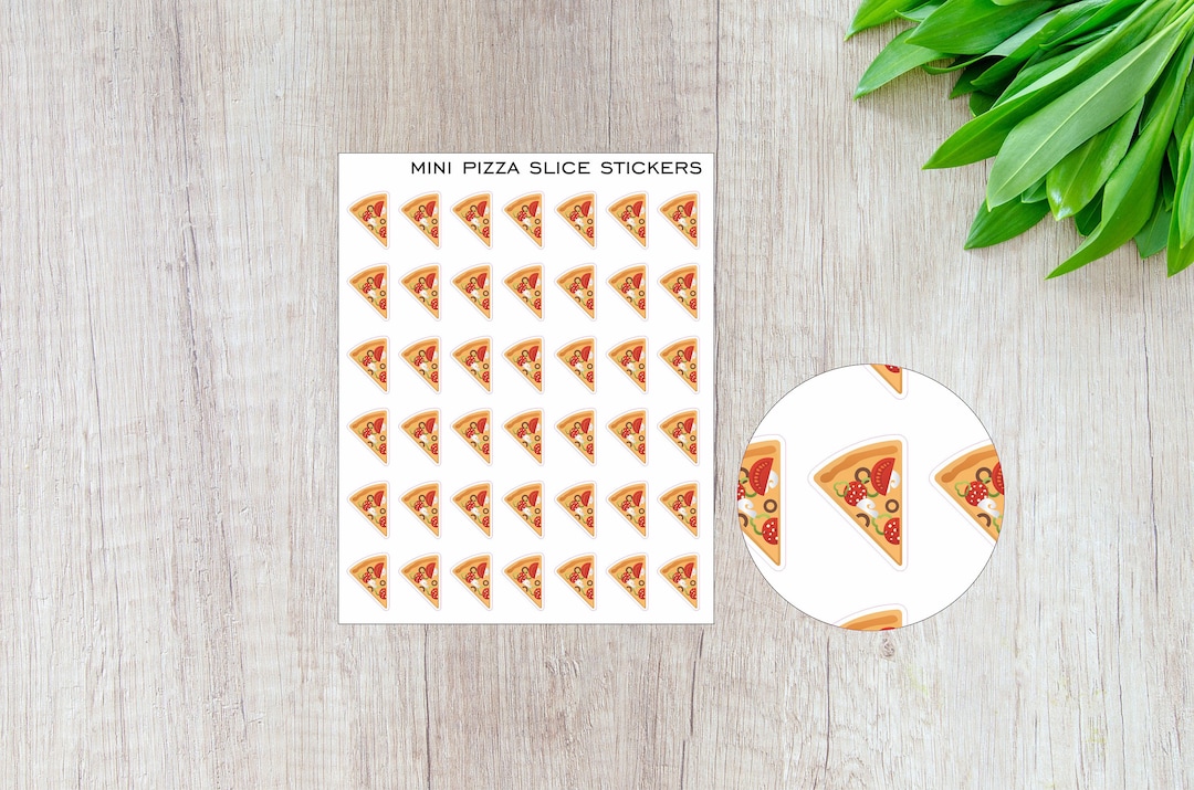 Mini Pizza Stickers, Icon Stickers, Functional Stickers, Multi Colour ...