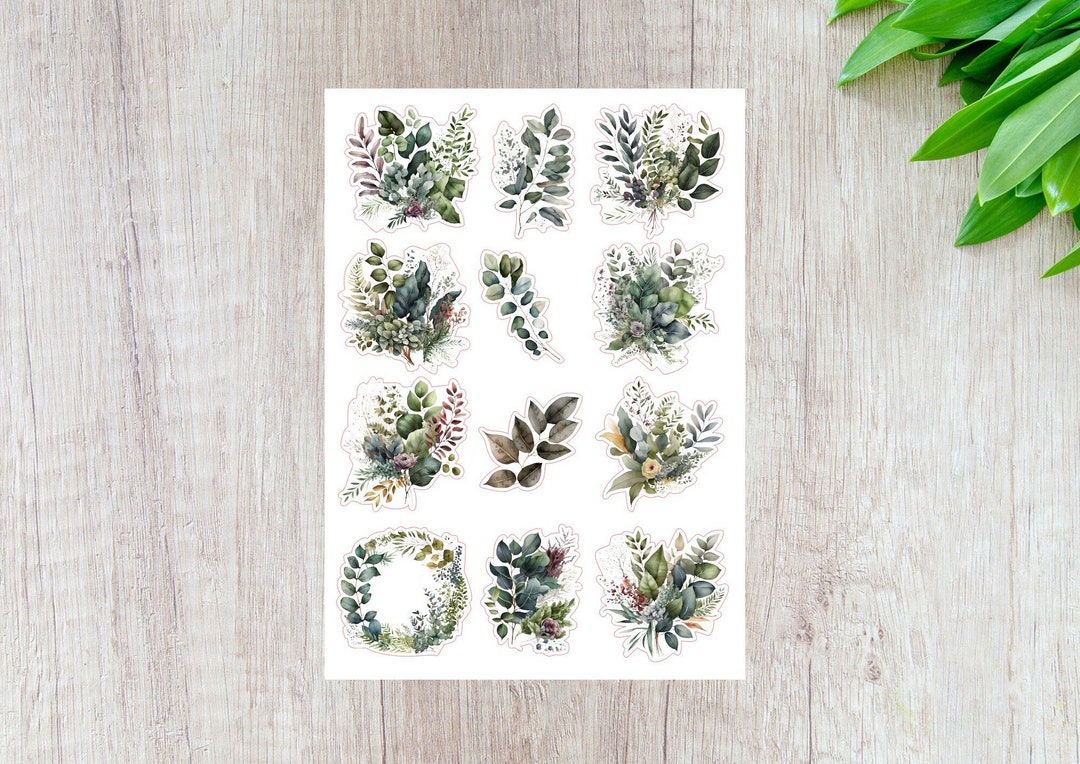 Greenery Stickers, Botanical Beauty, Leafy Greens, Eco-friendly, Indoor ...