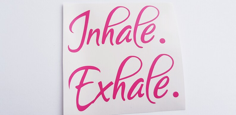 Inhale Exhale Decal Inspirational Decal Decals for Women | Etsy