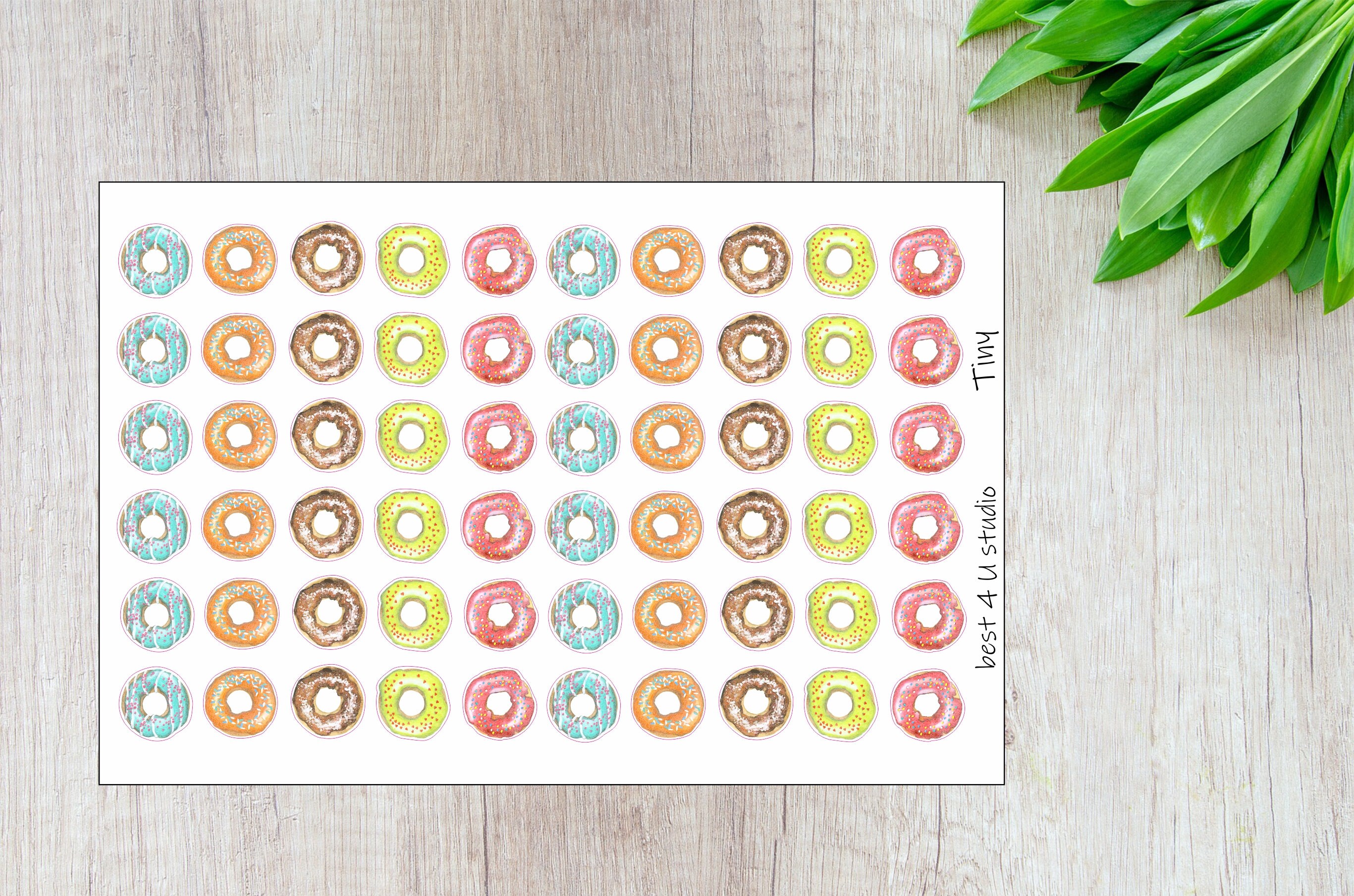 Doughnut Stickers Donut Stickers Planner Stickers Happy - Etsy