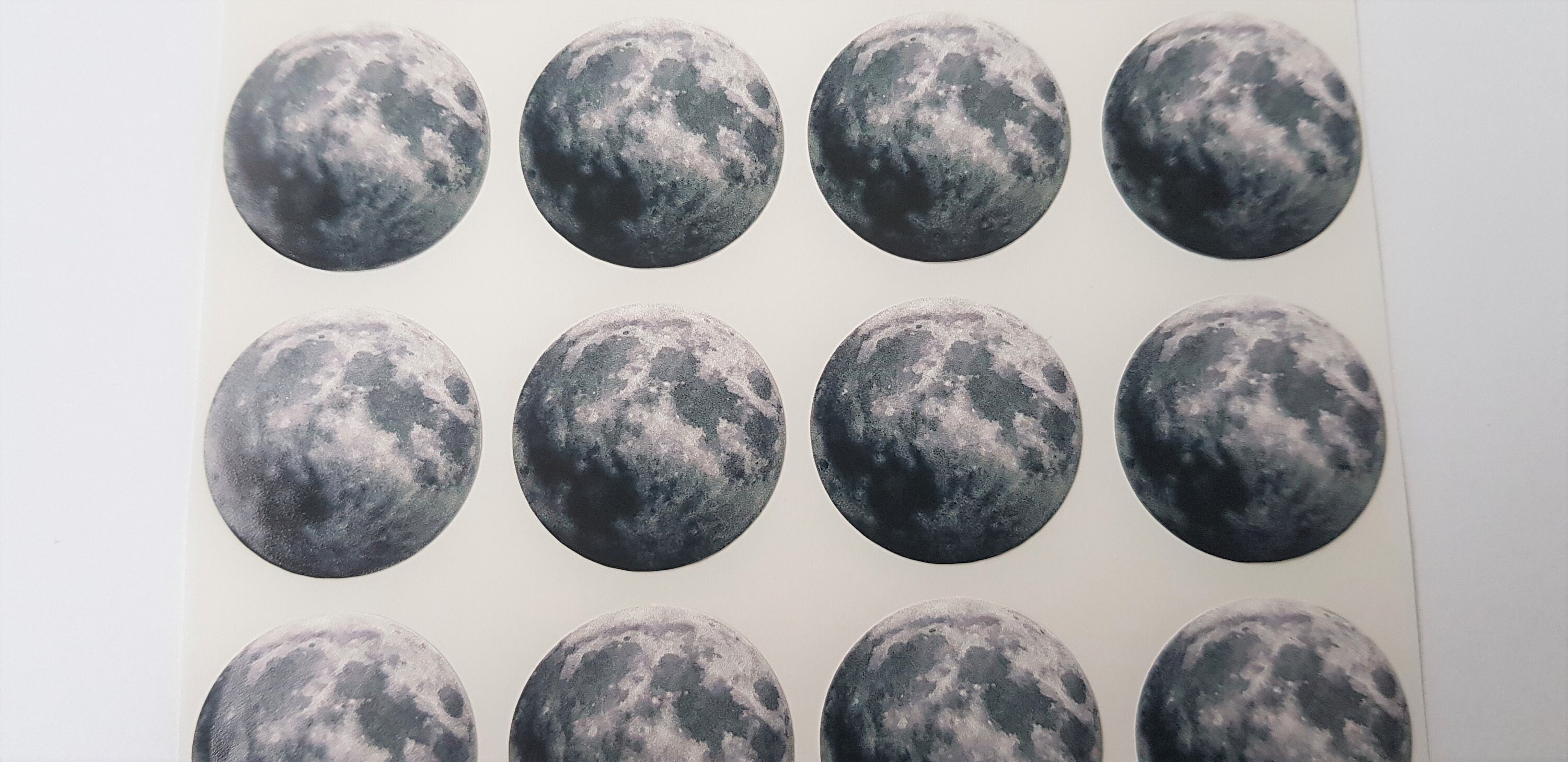 Full Moon Stickers Moon Phase Stickers Planet Sticker Space - Etsy