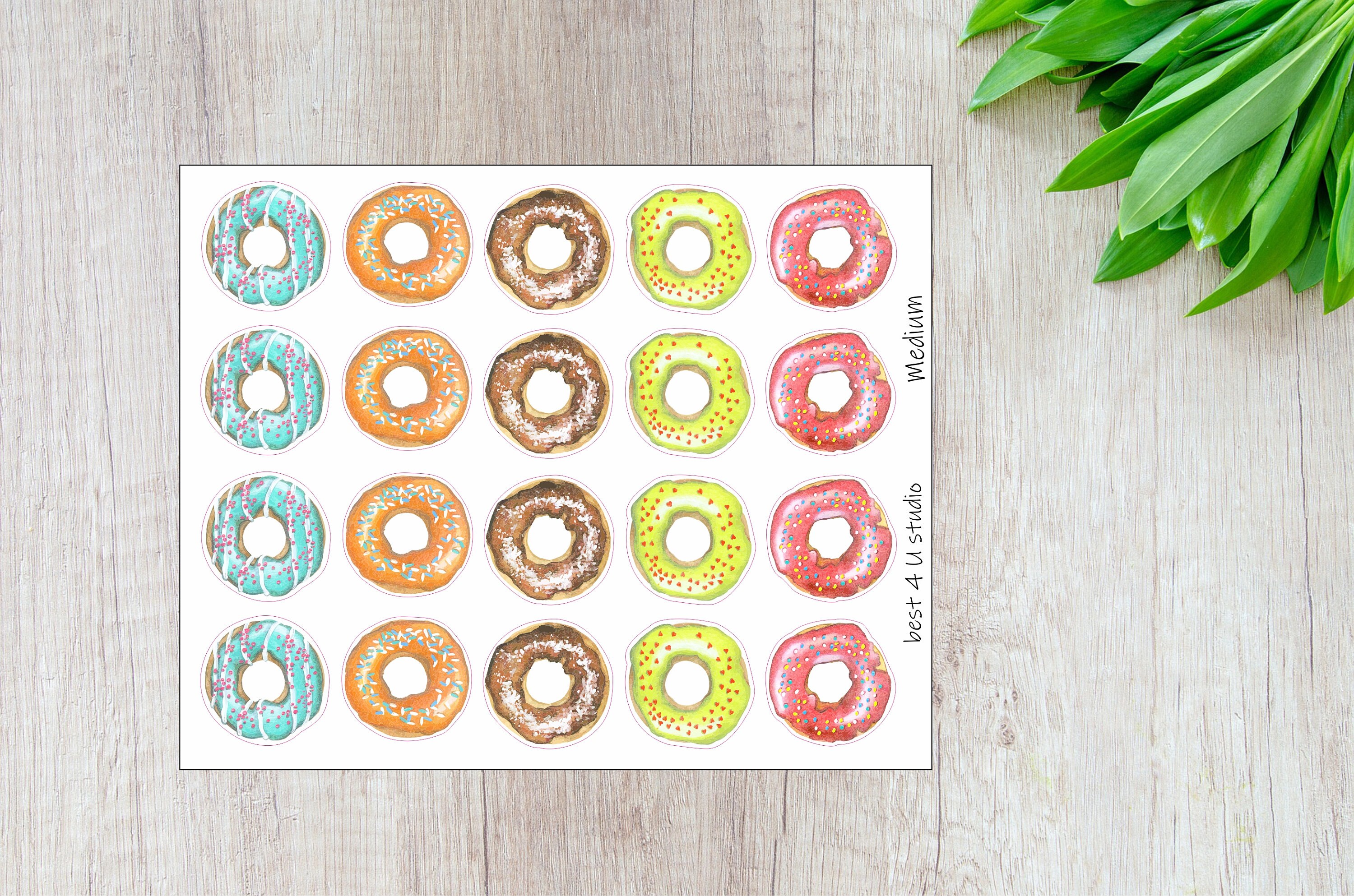 Doughnut Stickers Donut Stickers Planner Stickers Happy - Etsy