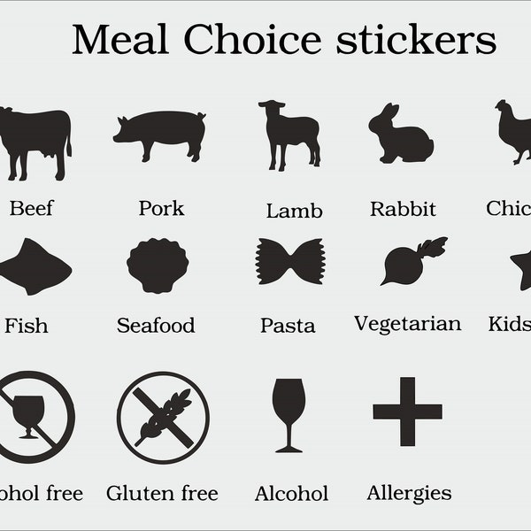 Meal Choice Stickers - Etsy