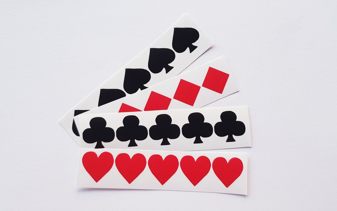 40 Playing Cards Poker Symbol Suits Stickers - Etsy