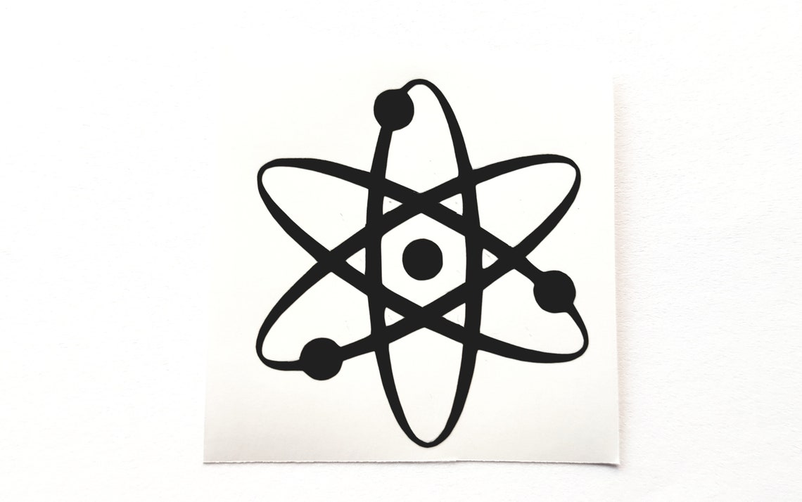 Atom Decal Science Wall Decal Proton Vinyl Sticker Decals | Etsy