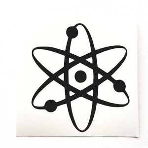 Atom Decal Science Wall Decal Proton Vinyl Sticker Decals - Etsy