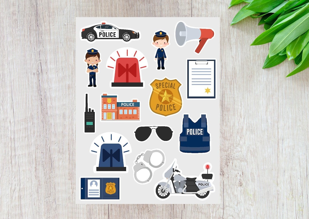 Police Stickers, Police Car Sticker, Transportation, Transport, Kids ...