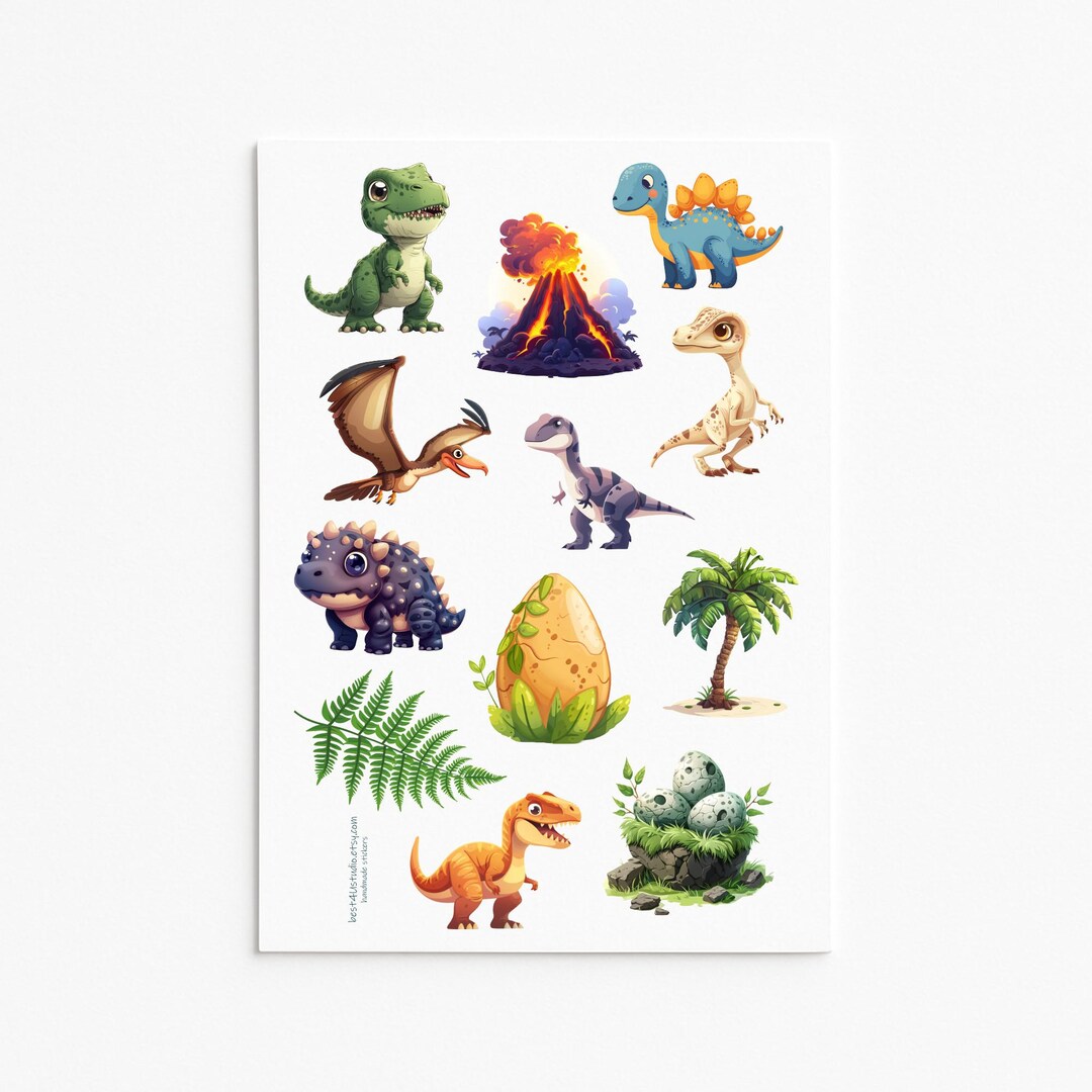 Dino Stickers, Dinosaur Stickers, Dino Decor, T-rex Sticker, Jurassic ...