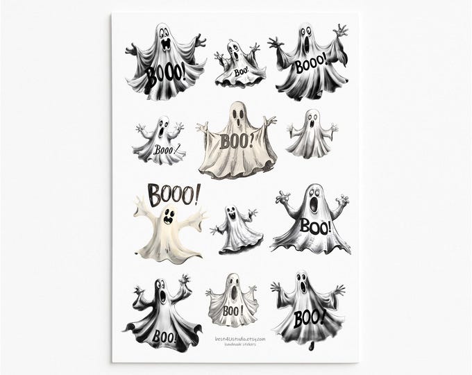 Haunted 80s Retro Dead Format Ghost Sticker Sheet - Etsy Canada