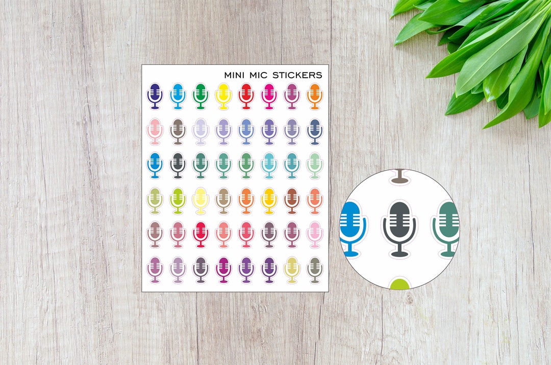Mini Recording Microphone Stickers, Small Icon, Functional Stickers ...