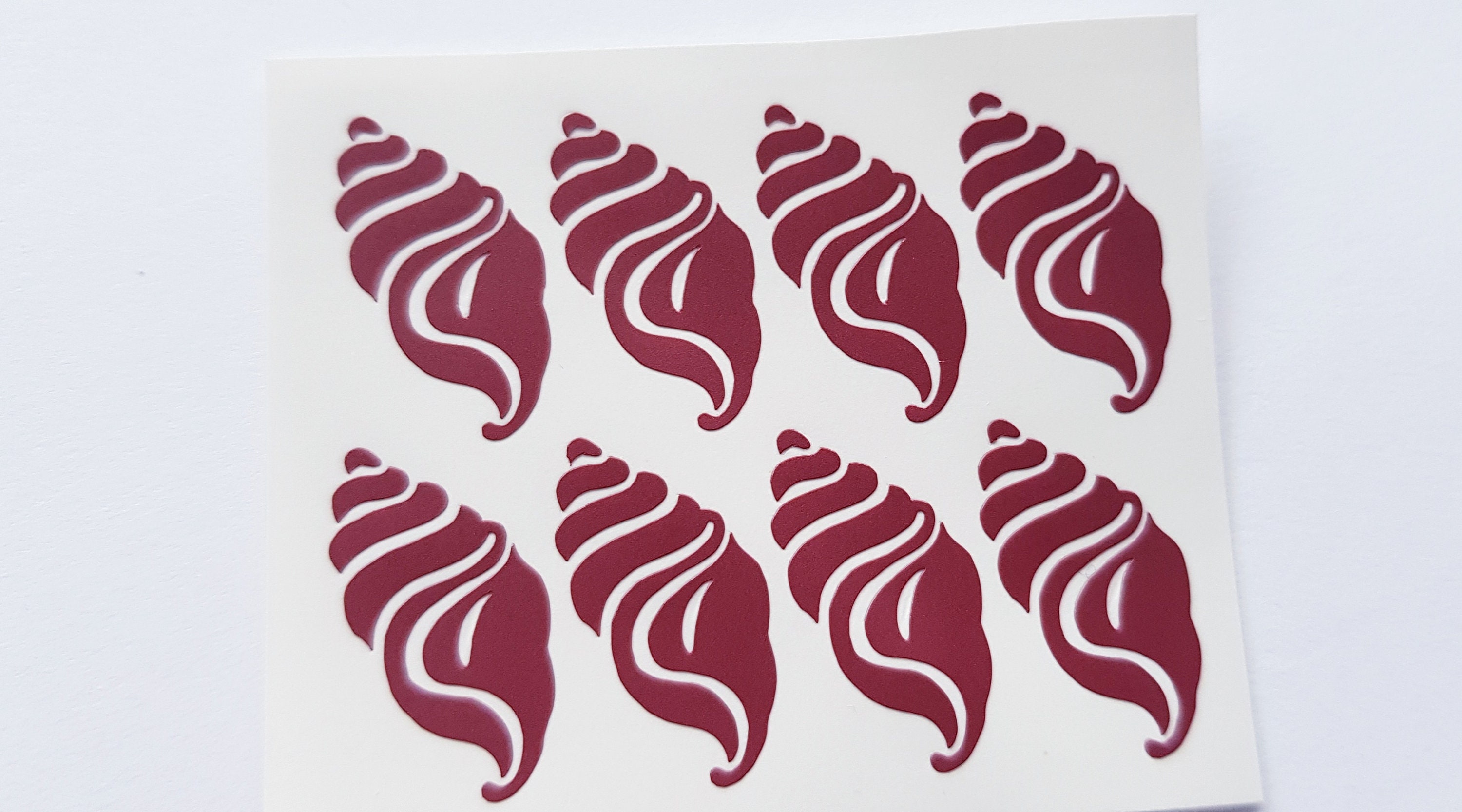 20 Seashell Decals Shell Stickers Shelldecal Seashell - Etsy