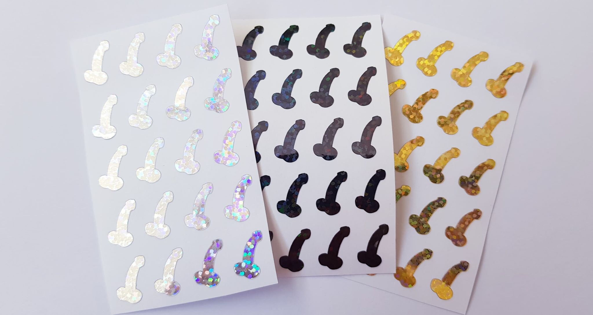 20 Holographic Penis Stickers Adult Content Labels - Etsy Australia