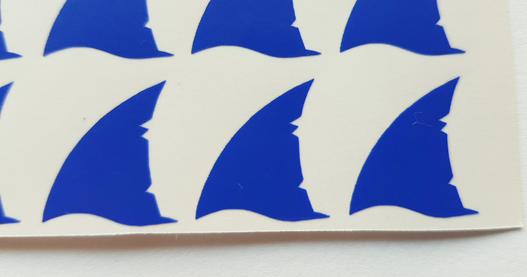 20 Great White Shark Fin Stickers - Etsy