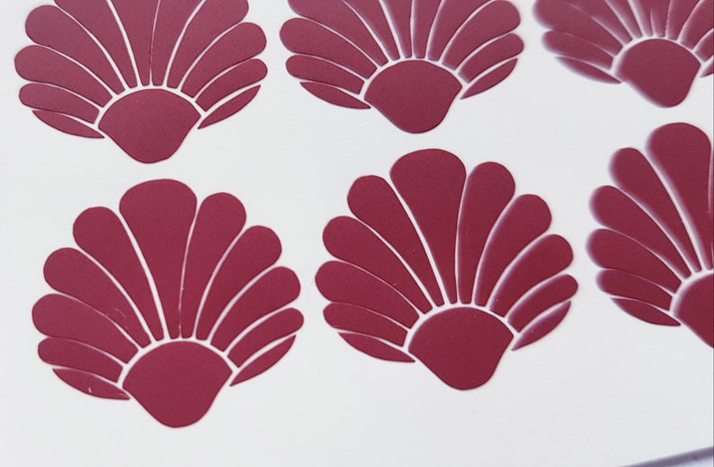 20 Seashell Decals Shell Stickers Shell Decal Seashell | Etsy