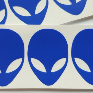 20 Alien Stickers, Alien Decals, Alien Head Decals, Space Party Favors ...