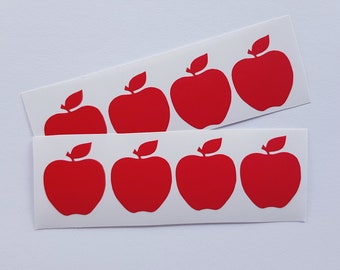Red Apple Planner Stickers Printed Stickers Fruit Stickers - Etsy