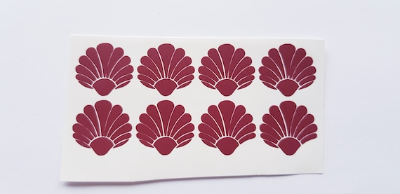 20 Seashell Decals Shell Stickers Shell Decal Seashell | Etsy