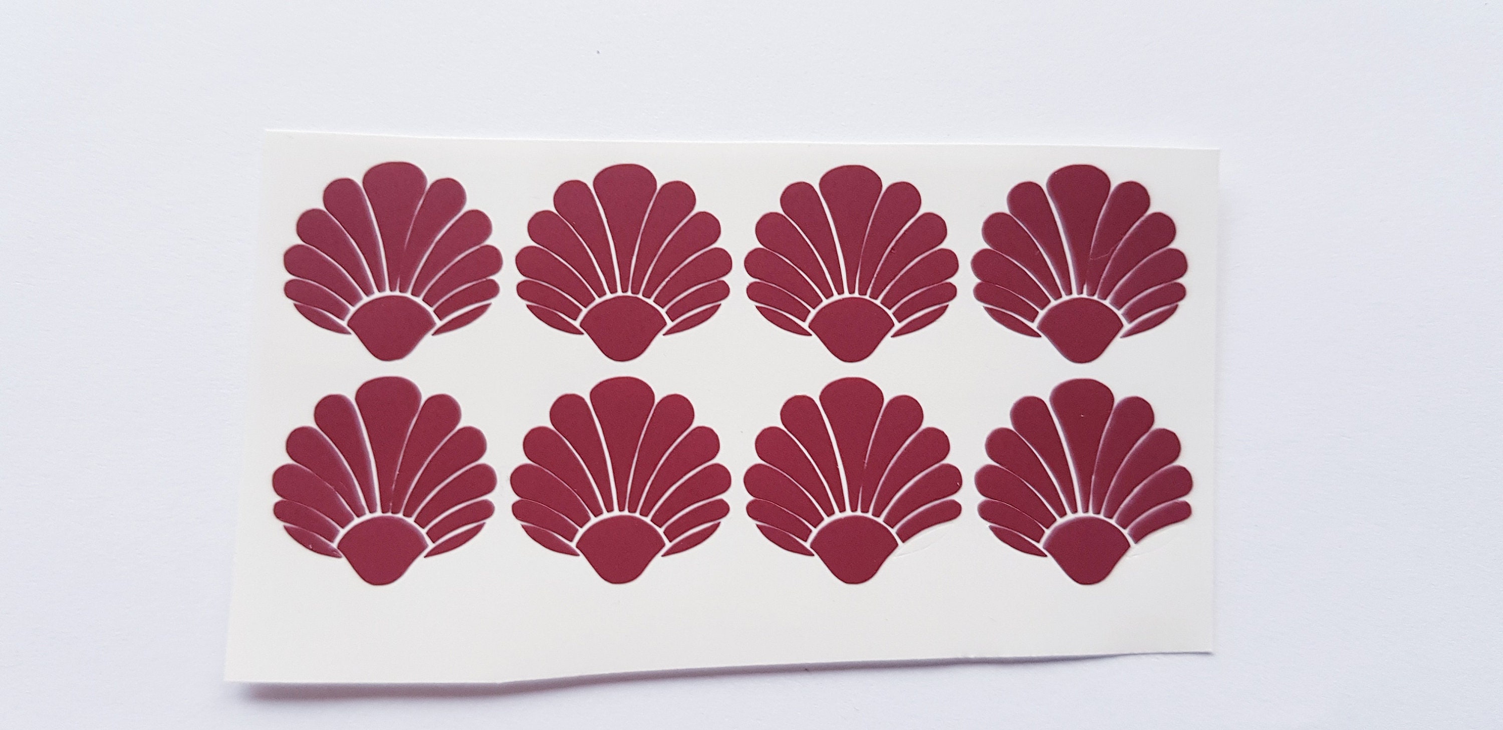 20 Seashell Decals Shell Stickers Shell Decal Seashell - Etsy