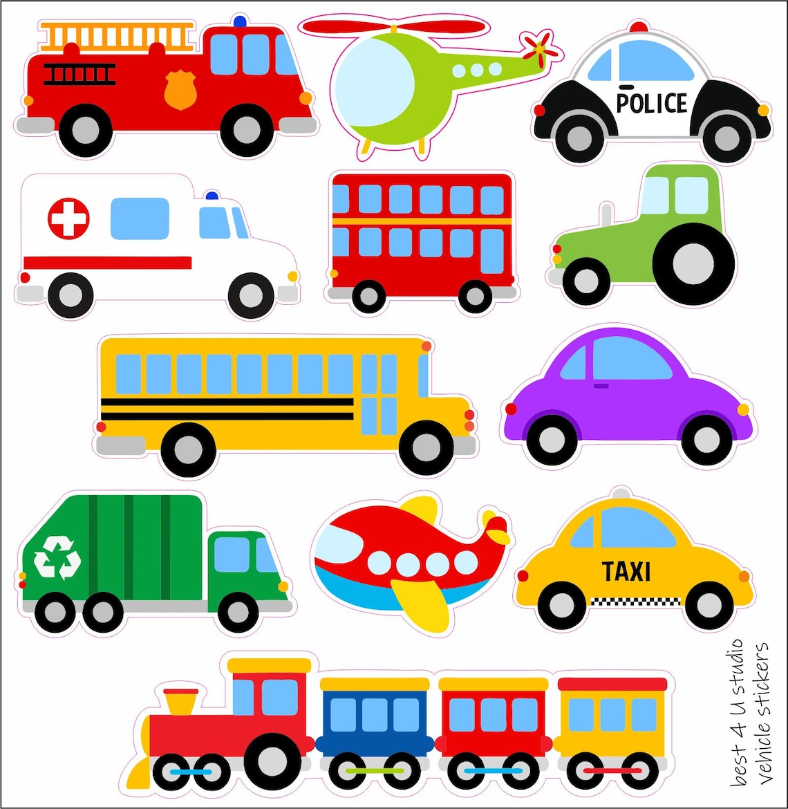 Vehicle Stickers Tractor Sticker Firetruck Police Sticker - Etsy