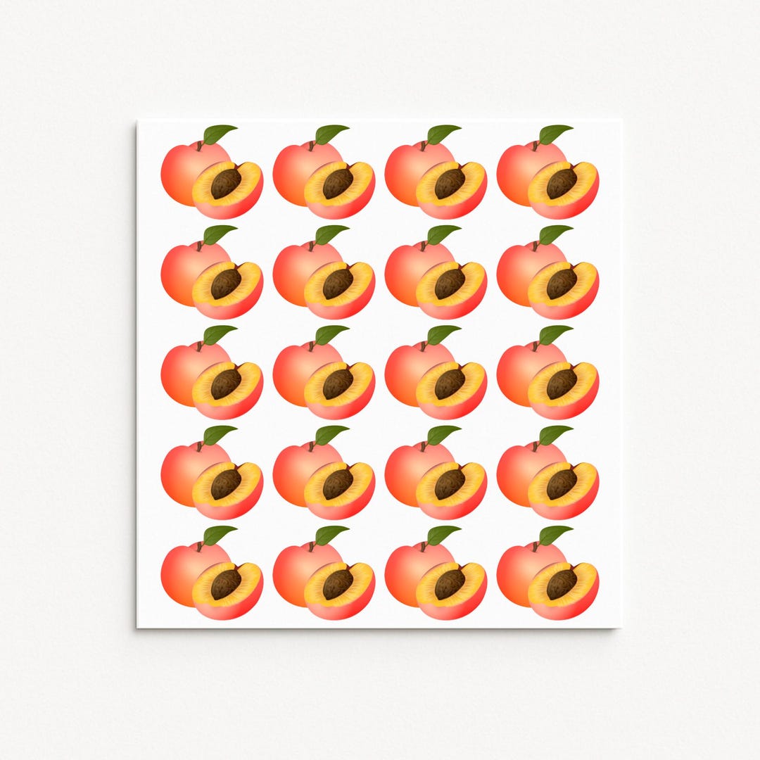 Peach Stickers, Fruity Stickers, Fruit Decor Stickers, Planner Stickers ...