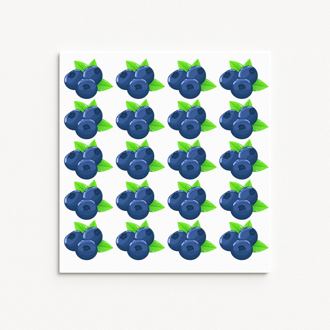 Blueberry Stickers: Fruit Decor, Planner Stickers - Etsy