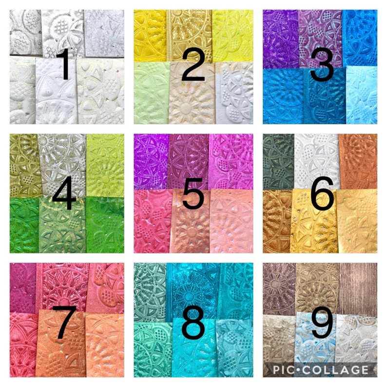 Deep Embossed Card Fronts Set of 6 Handmade Papers 3D Folk - Etsy