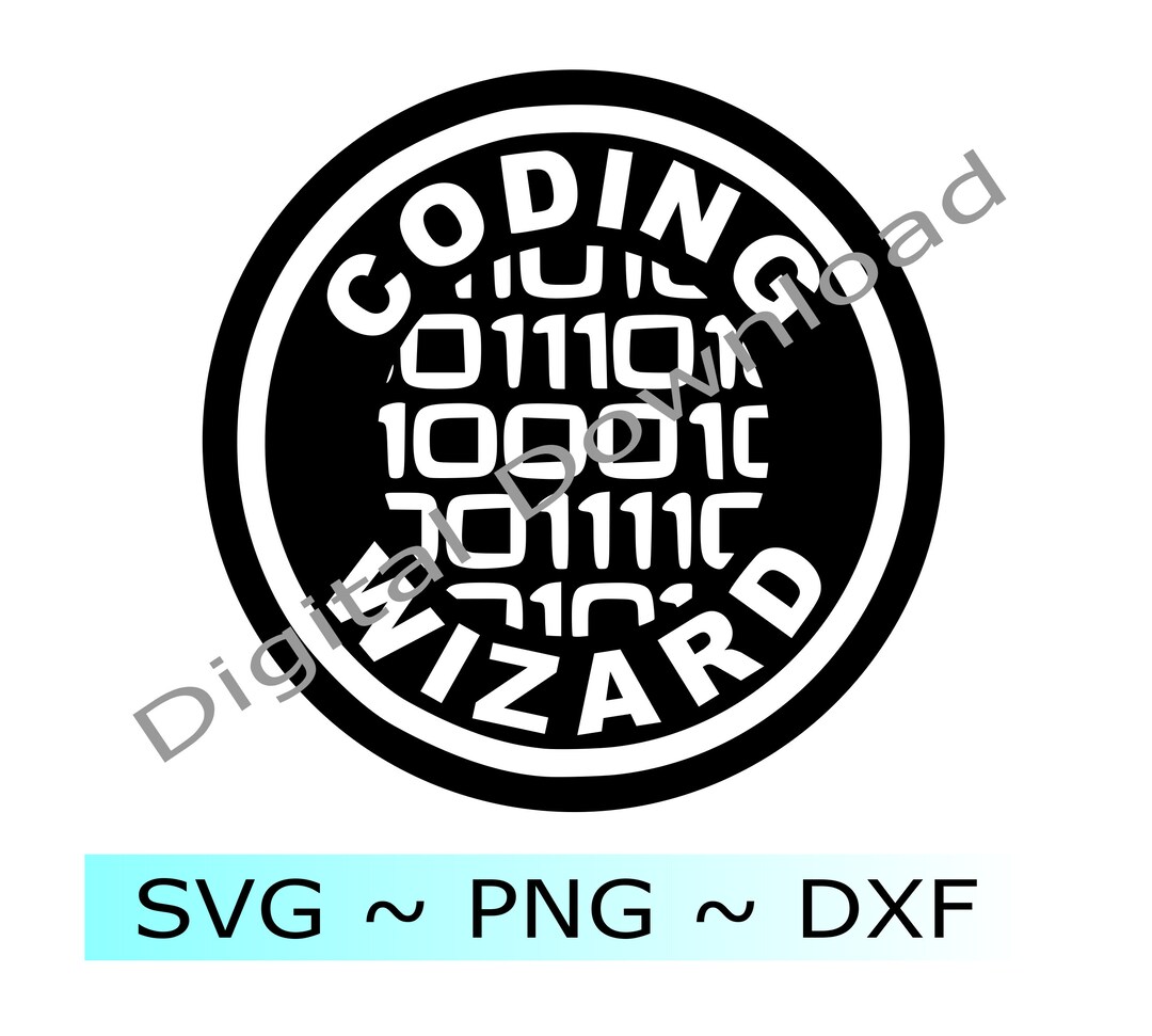 Computer Programmer Decal - Coding Wizard - Vinyl Cup Bag Wall - PNG ...