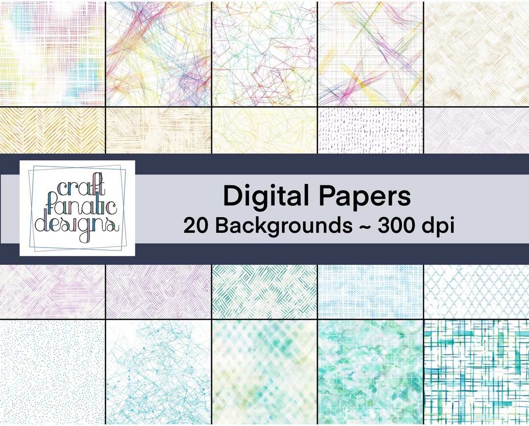 Pastel Digital Paper Printable Art for Card Making Backgrounds Junk ...