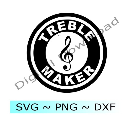 Music Themed Cup Logo Treble Maker Vinyl Decal Die Cut | Etsy
