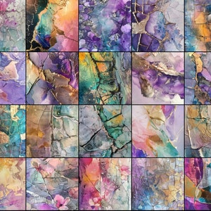 Alcohol Ink Digital Paper Printable Art for Card Making Backgrounds ...