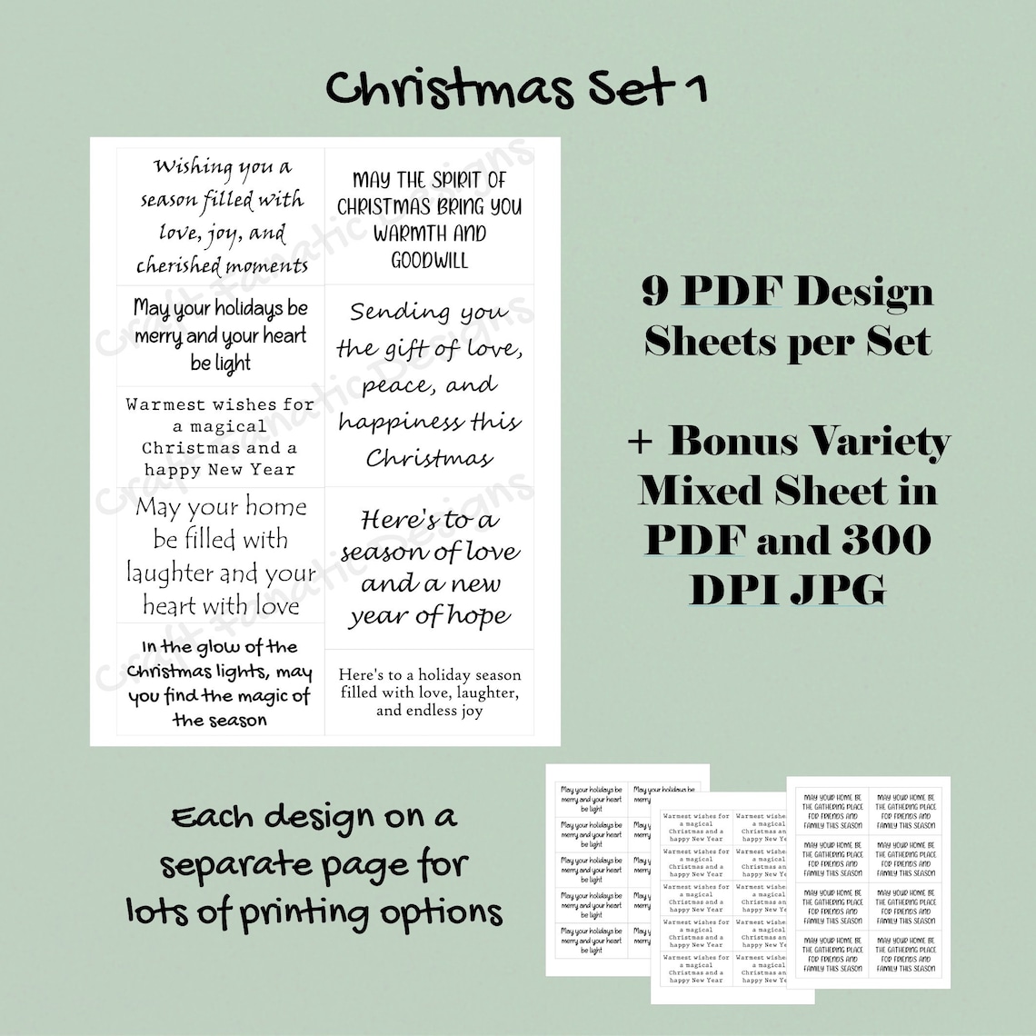 Christmas Card Making Sentiments Card Greeting Inserts Christmas ...