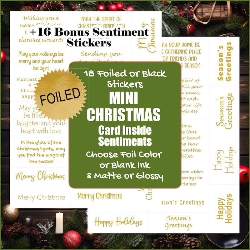 2025 Stickers for Christmas Card - Etsy