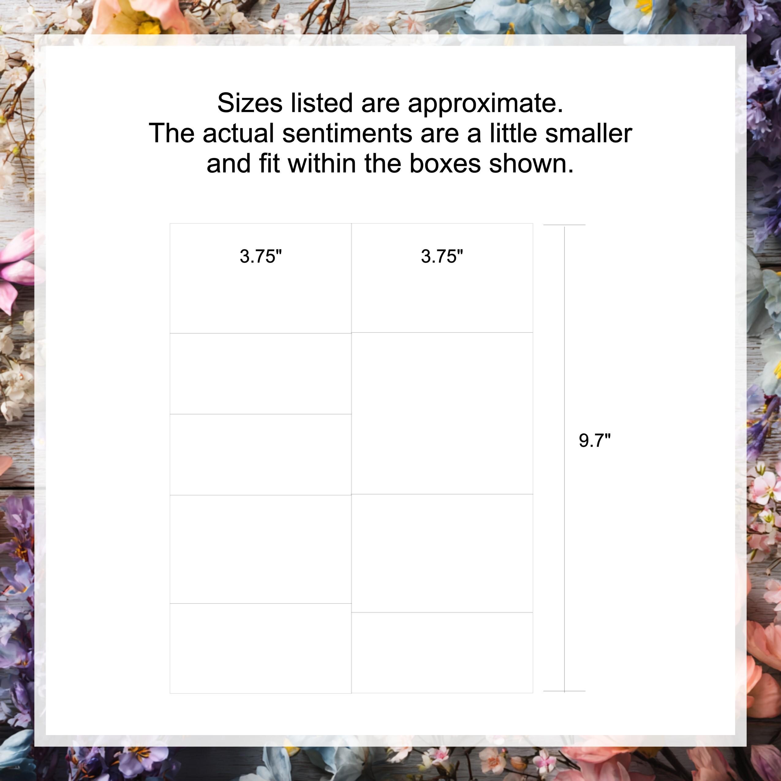 Spring Greeting Card Sentiments - Printable Greetings Inserts (digital ...