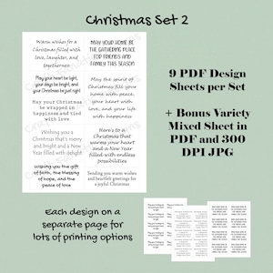 Christmas Card Making Sentiments Card Greeting Inserts Christmas ...